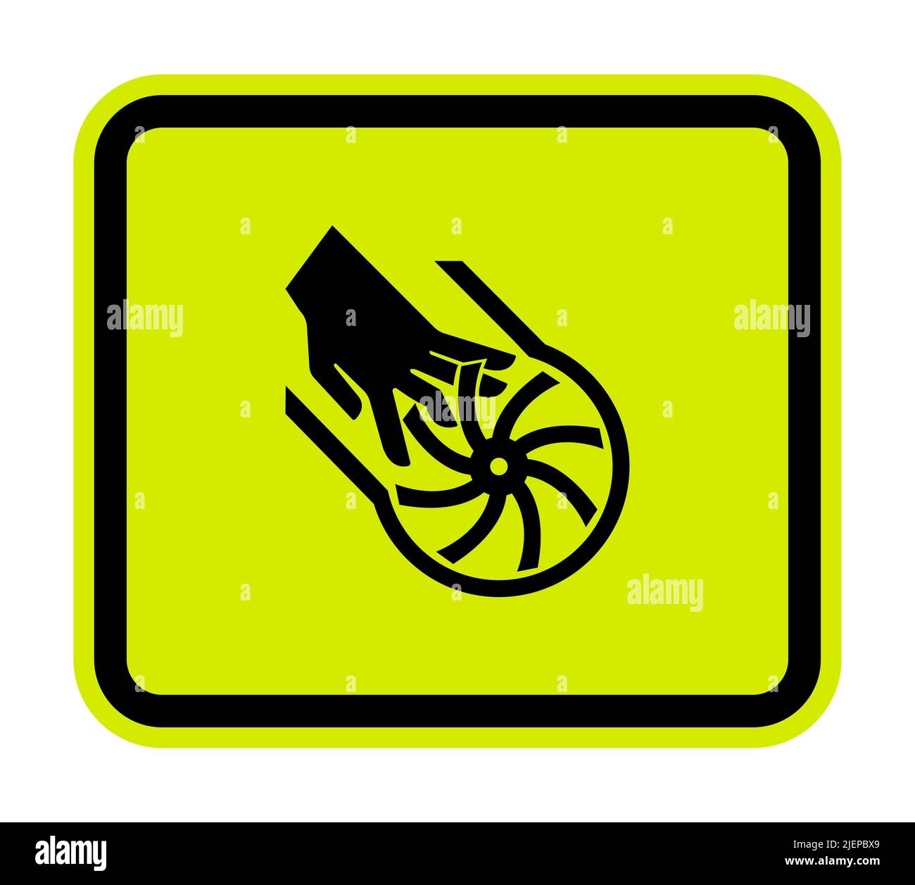 Cutting of Fingers Impeller Blade Symbol Sign Isolate On White ...