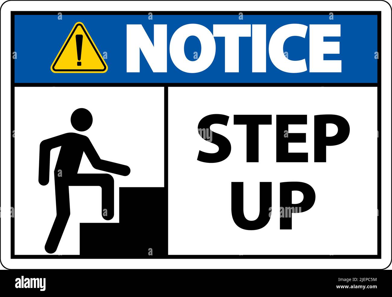 Notice Step Up Sign On White Background Stock Vector Image & Art - Alamy