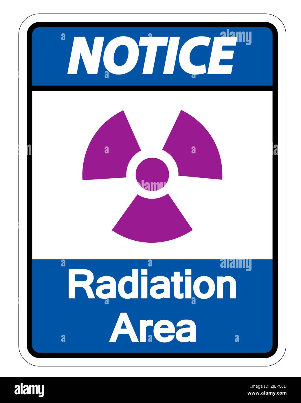 Notice Radiation Area Symbol Sign on white background,Vector ...