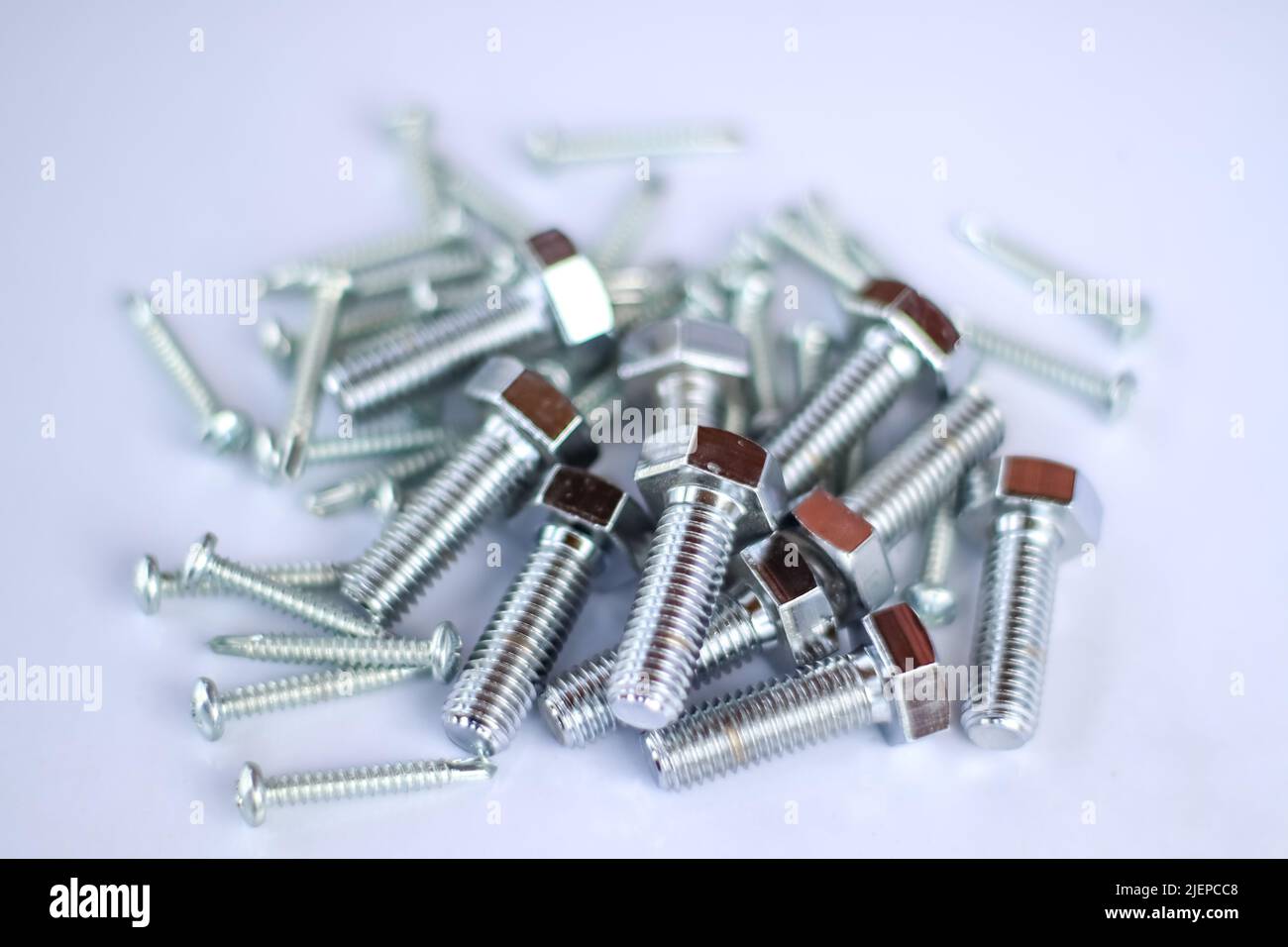 Bolt on a white background industrial maintenance equipment Stock Photo ...