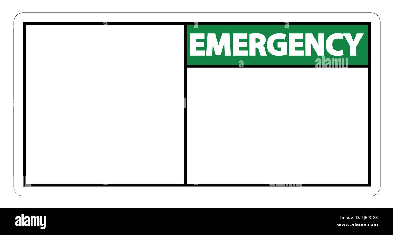 symbol Emergency sign label on white background,vector illustration ...