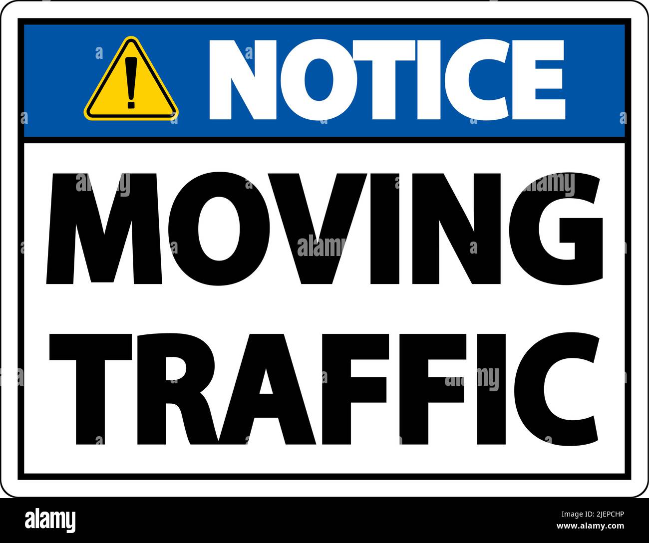 Notice Moving Traffic Sign On White Background Stock Vector Image & Art ...