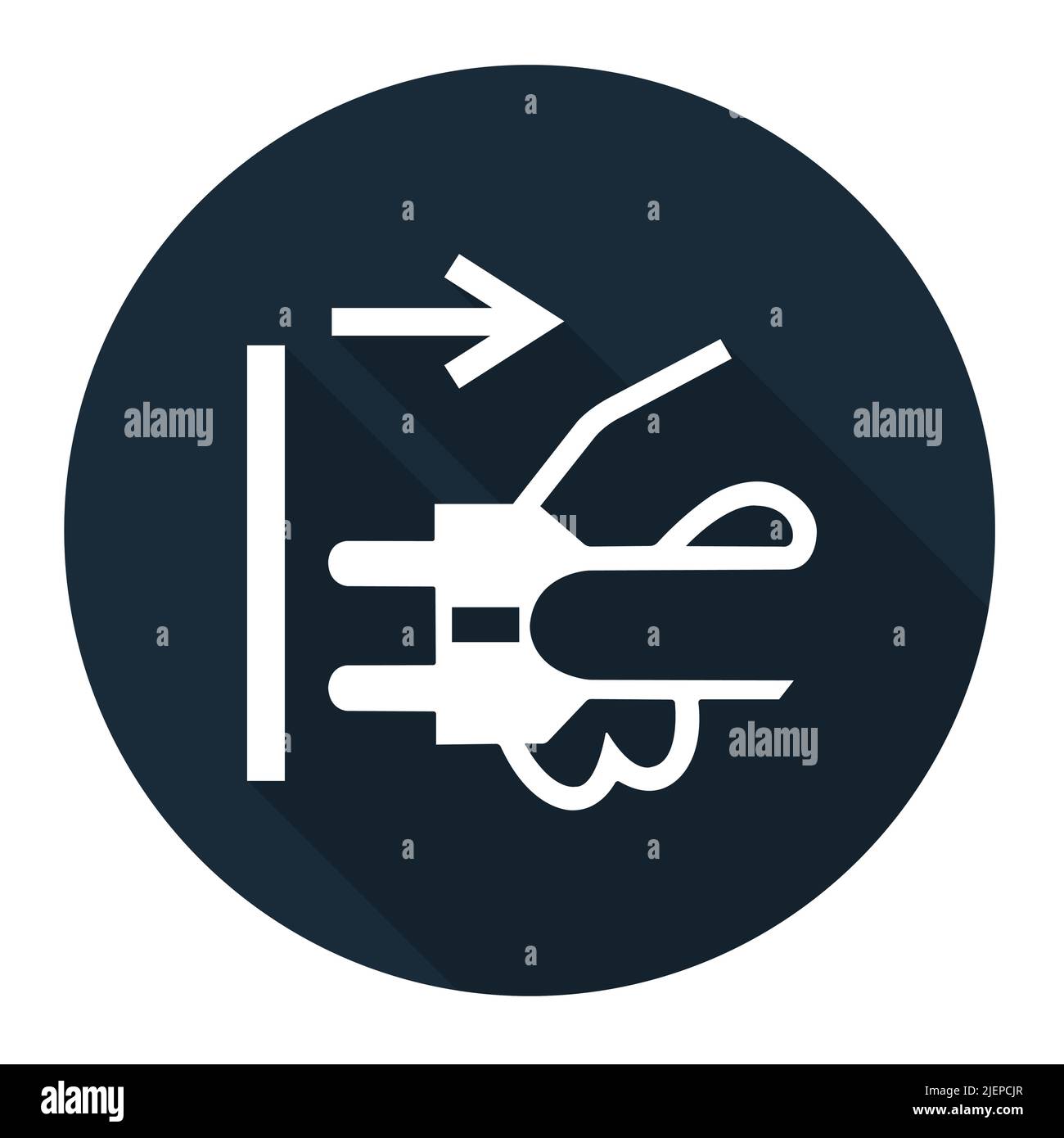PPE Icon.Disconnect Mains Plug From Electrical Outlet Symbol Sign ...