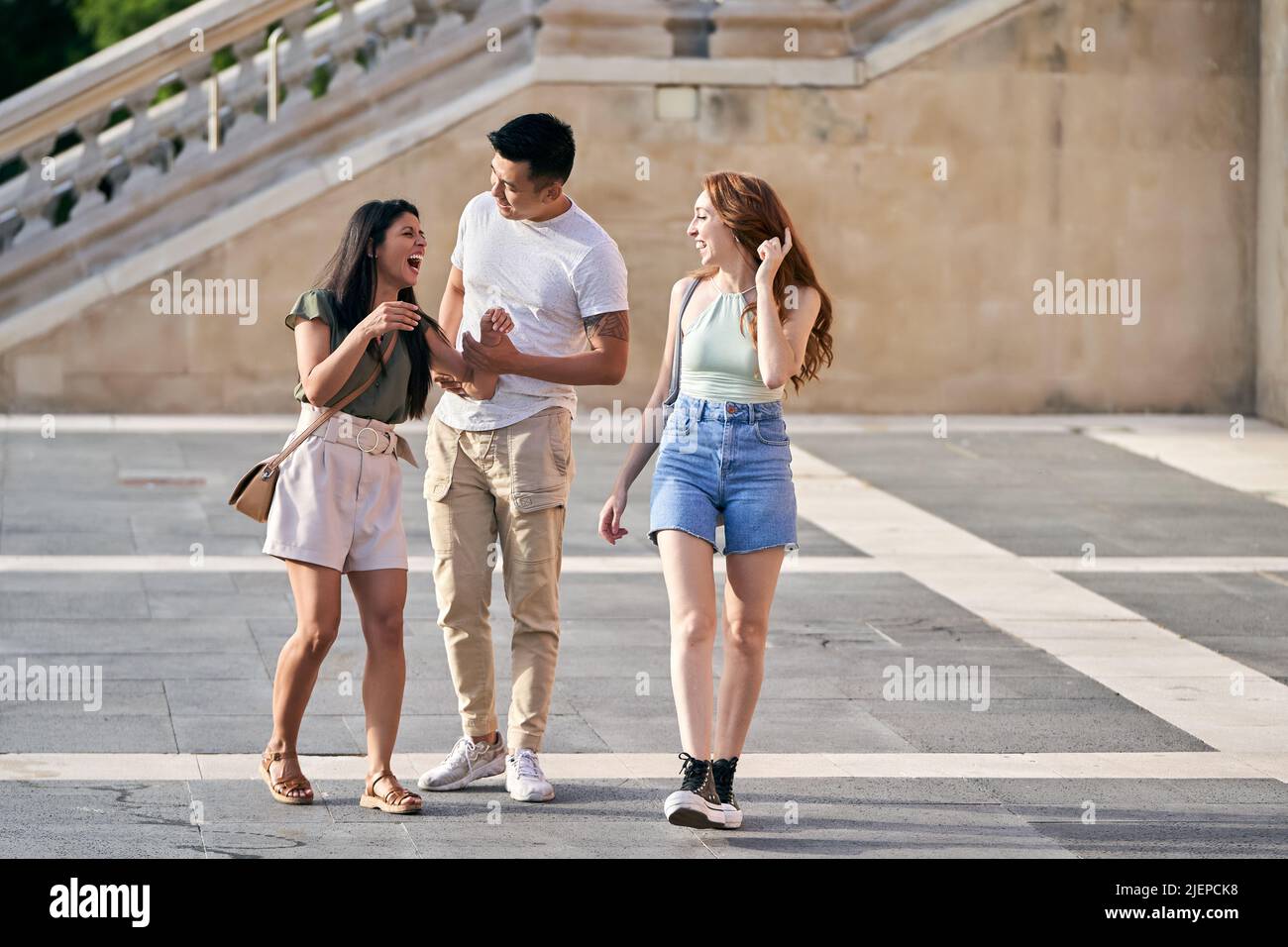 Outside walking together hi-res stock photography and images - Alamy