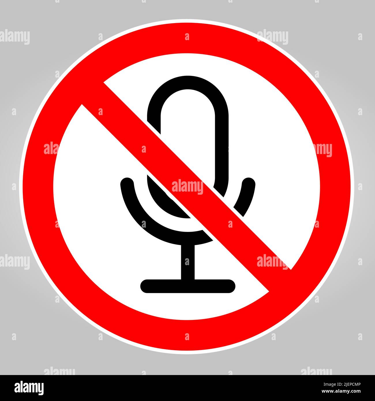 Do not record,Do not use Microphone icon,Speaker symbol Stock Vector ...