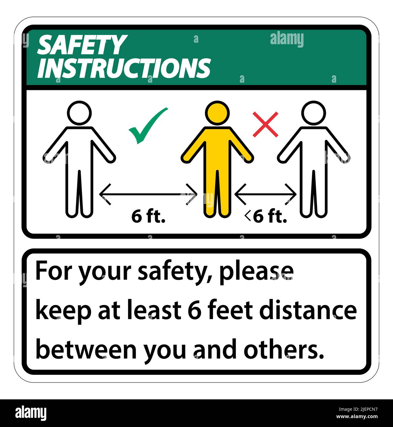 Safety Instructions Keep 6 Feet Distance,For your safety,please keep at ...