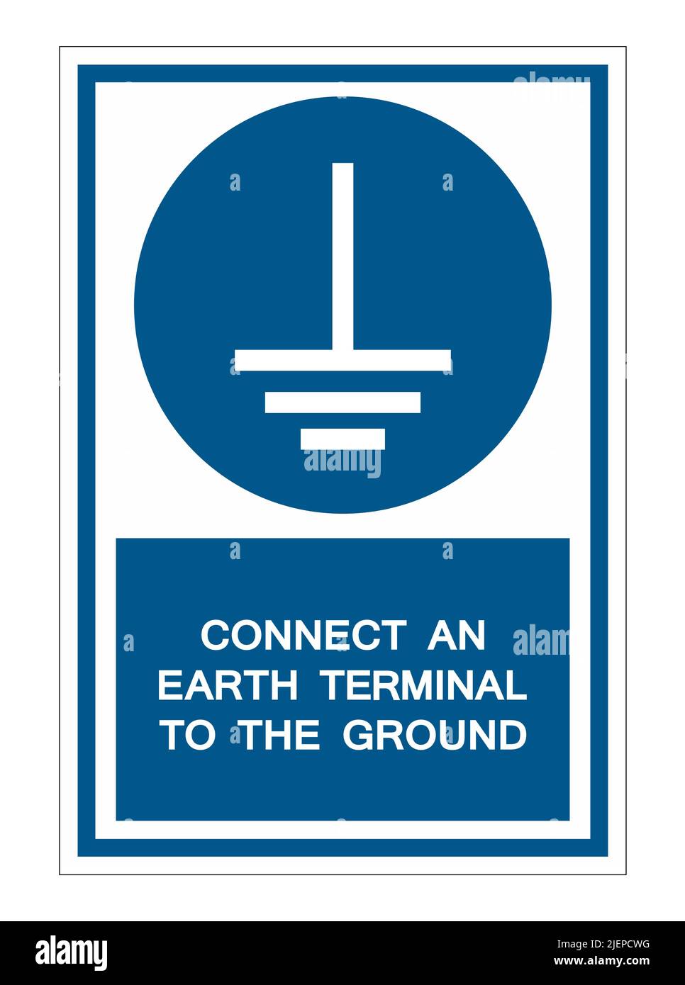 Connect An Earth Terminal To The Ground Symbol Sign Isolate On White ...