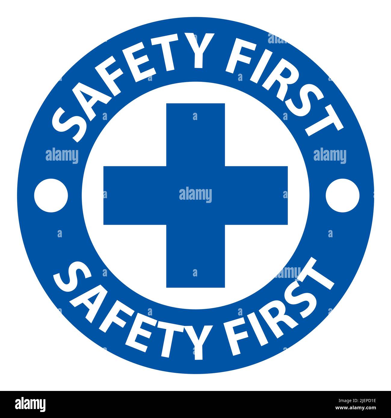 Notice Safety First Sign On White Background Stock Vector Image & Art ...
