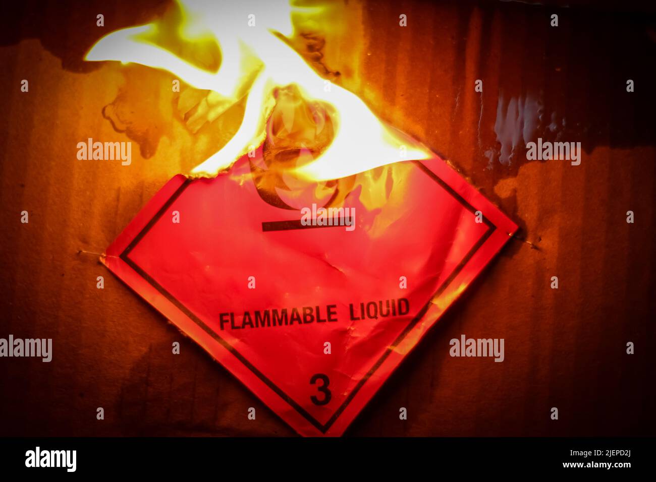 Flame is burning Flammable liquid symbol Stock Photo - Alamy