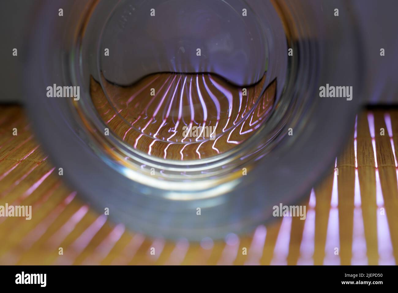 Glass made of crystal-like materials photographed in the studio with ...
