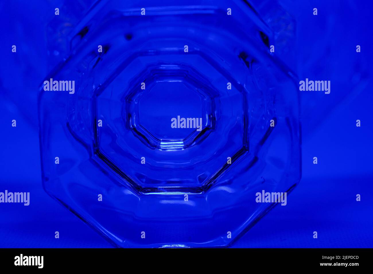 Glass made of crystal-like materials photographed in the studio with ...