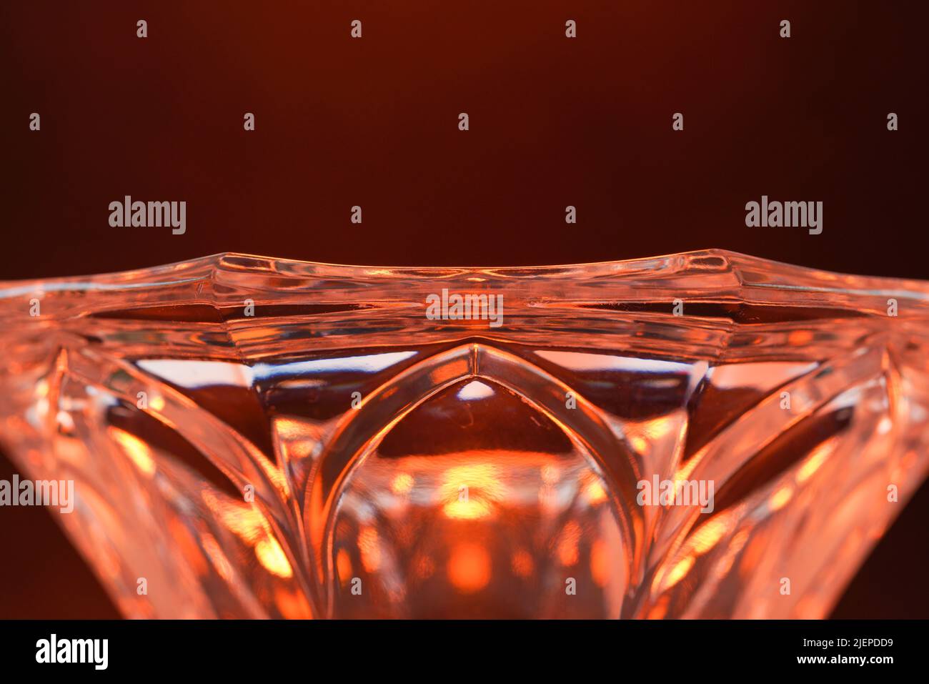 Glass made of crystal-like materials photographed in the studio with ...
