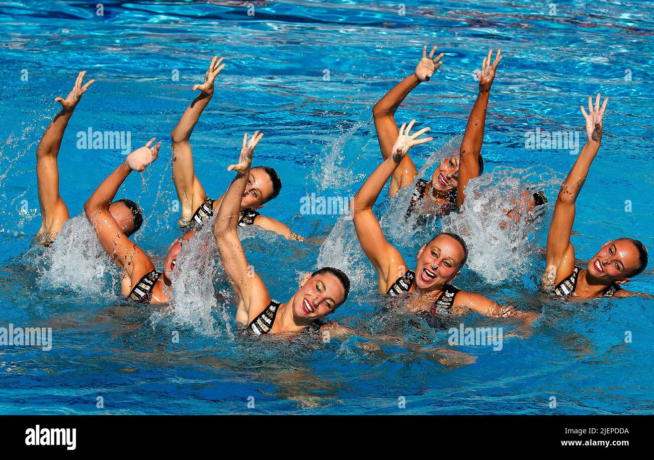Budapest, Hungary, 24th June 2022. The team of Italy compete in the ...