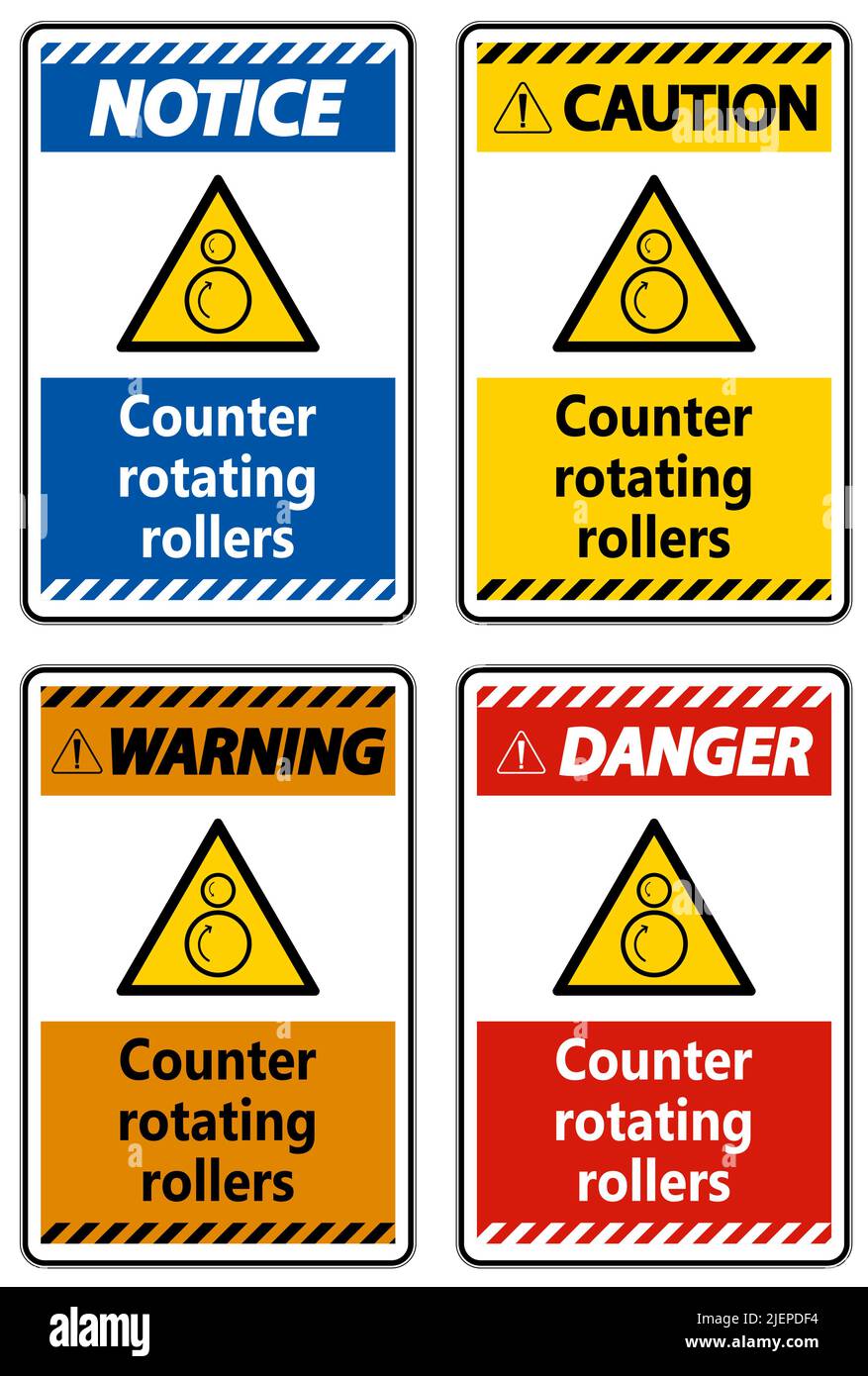 Counter rotating rollers sign on white background Stock Vector Image ...