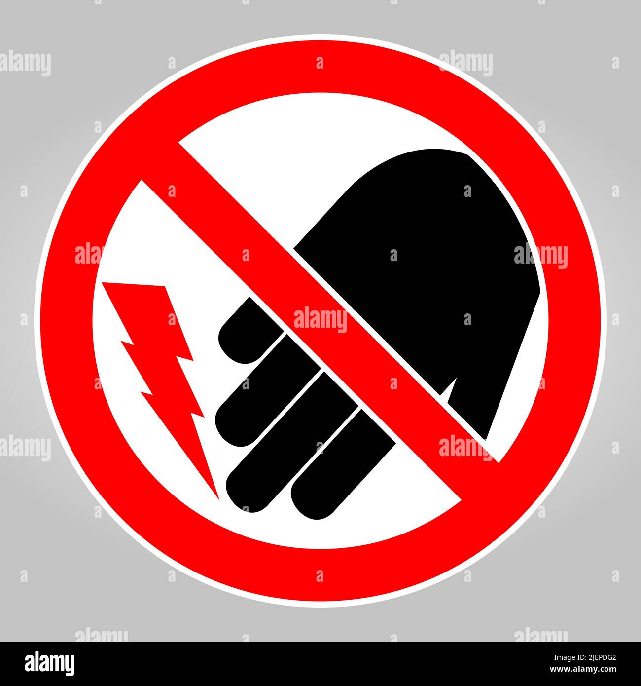 Do Not Touch Electrical Hazard Symbol Stock Vector Image & Art - Alamy