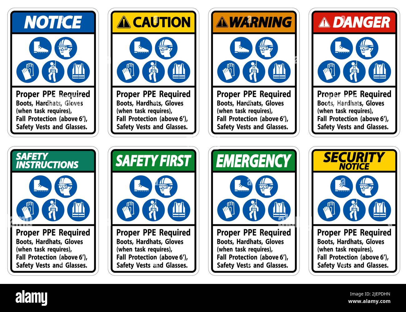 Proper PPE Required Boots, Hardhats, Gloves When Task Requires Fall ...