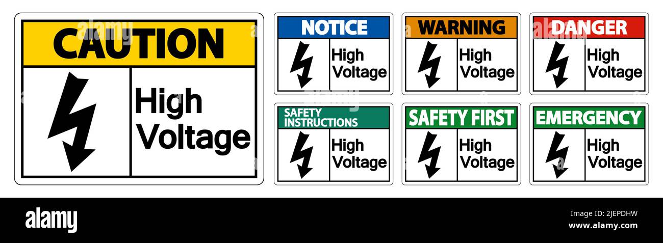 High voltage Sign Isolate On White Background,Vector Illustration EPS ...