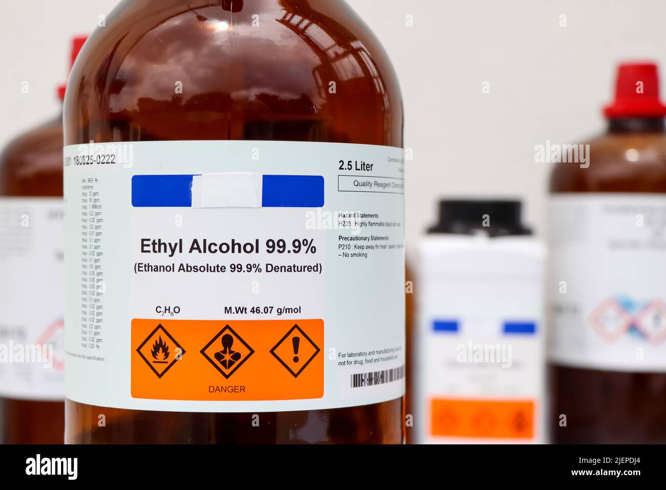 ethyl alcohol, a chemical used in laboratories and flammable Stock ...