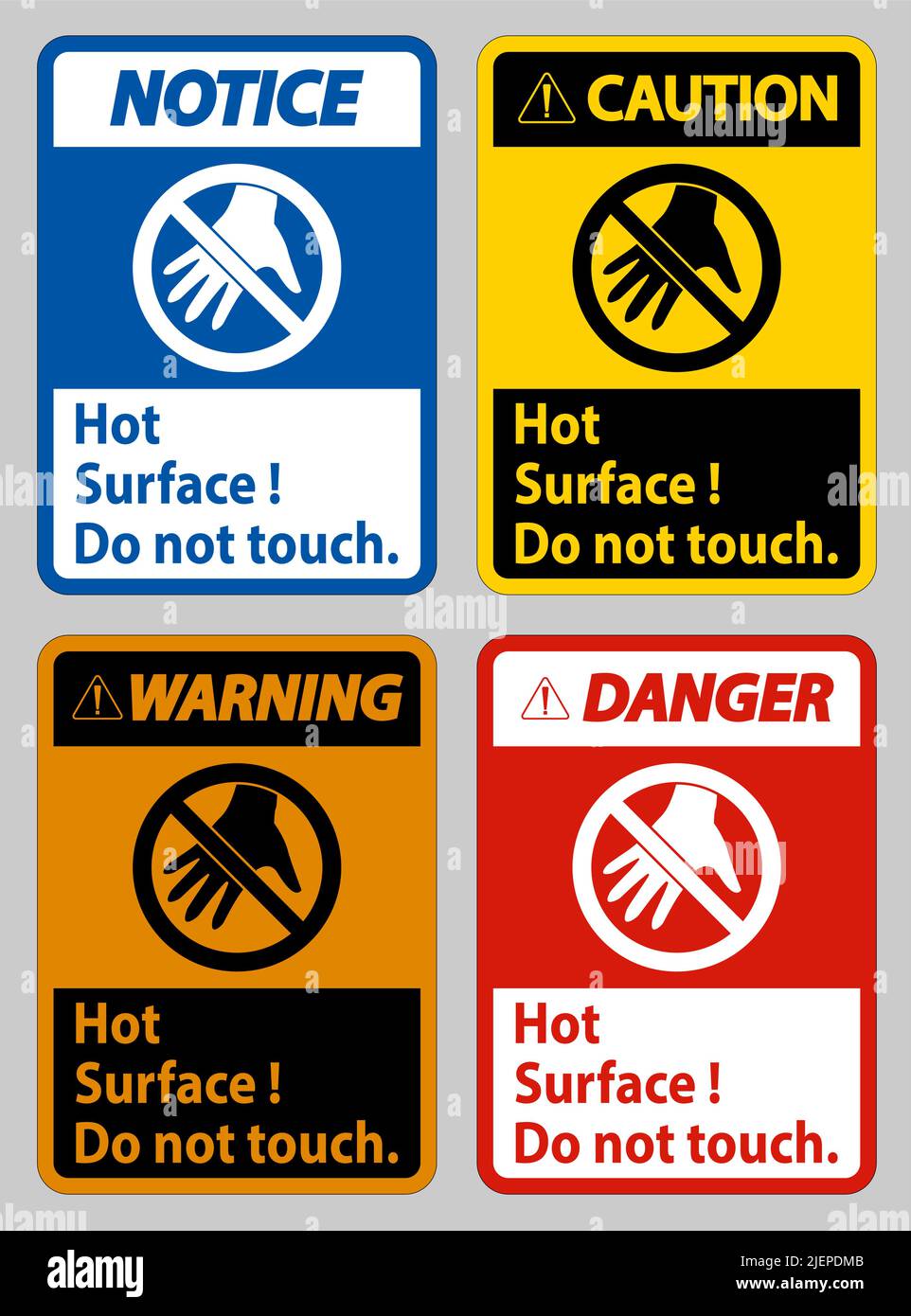 Hot Surface Do Not Touch On White Background Stock Vector Image & Art ...