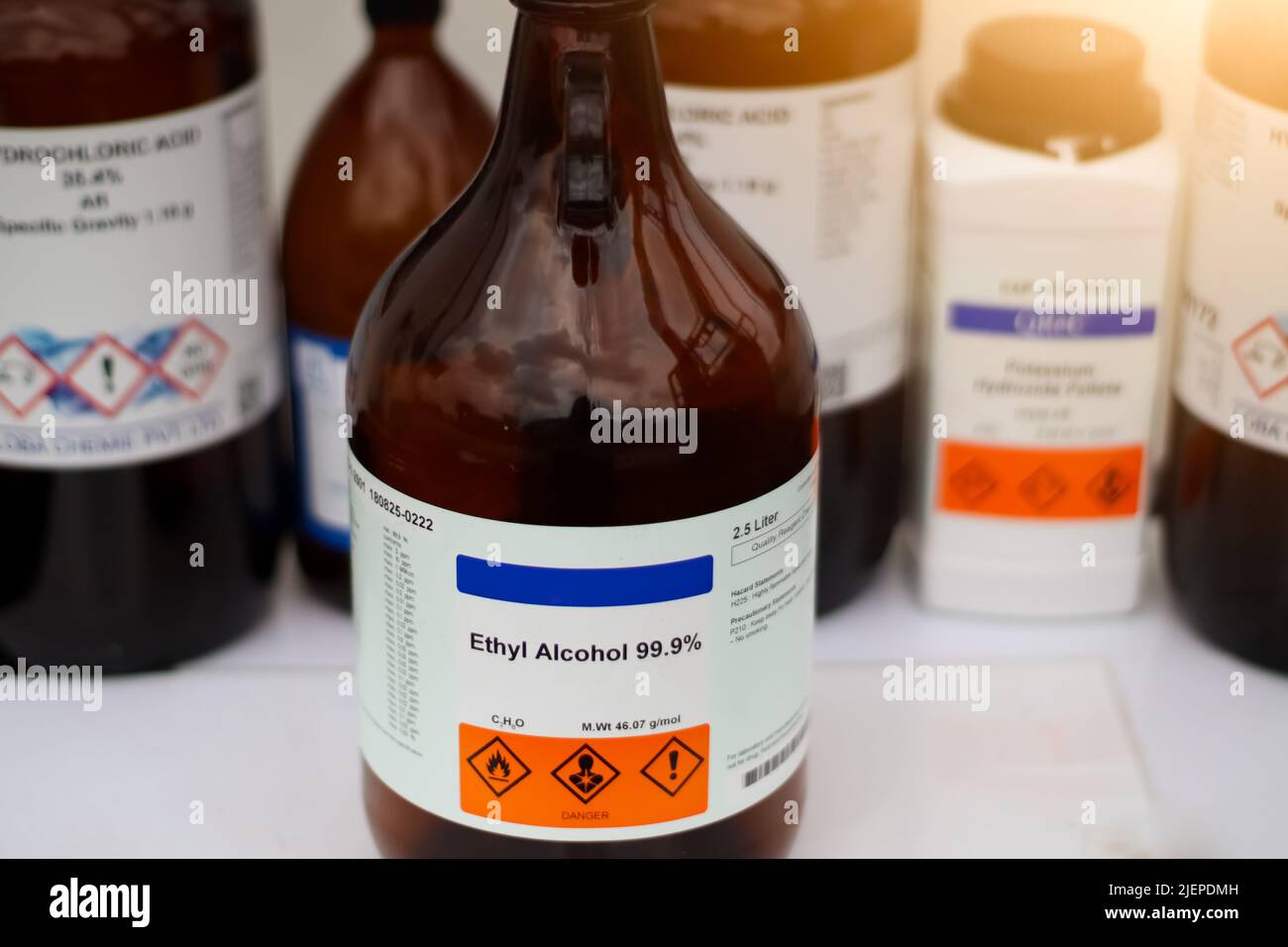 ethyl alcohol, a chemical used in laboratories and flammable Stock ...