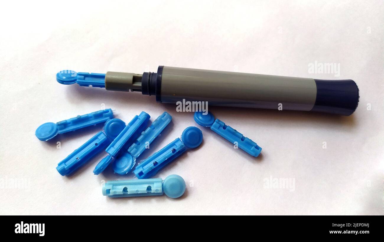 Blood Lancet image,Lancet Needles for Diabetes Finger on white ...