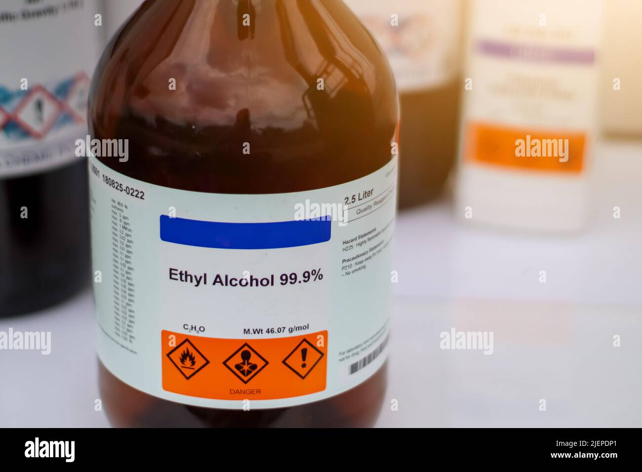 ethyl alcohol, a chemical used in laboratories and flammable Stock ...