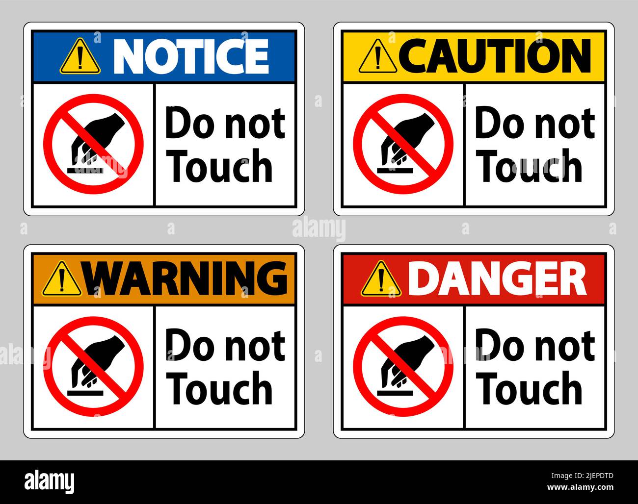Do Not Touch Symbol Sign Isolate On White Background Stock Vector Image ...