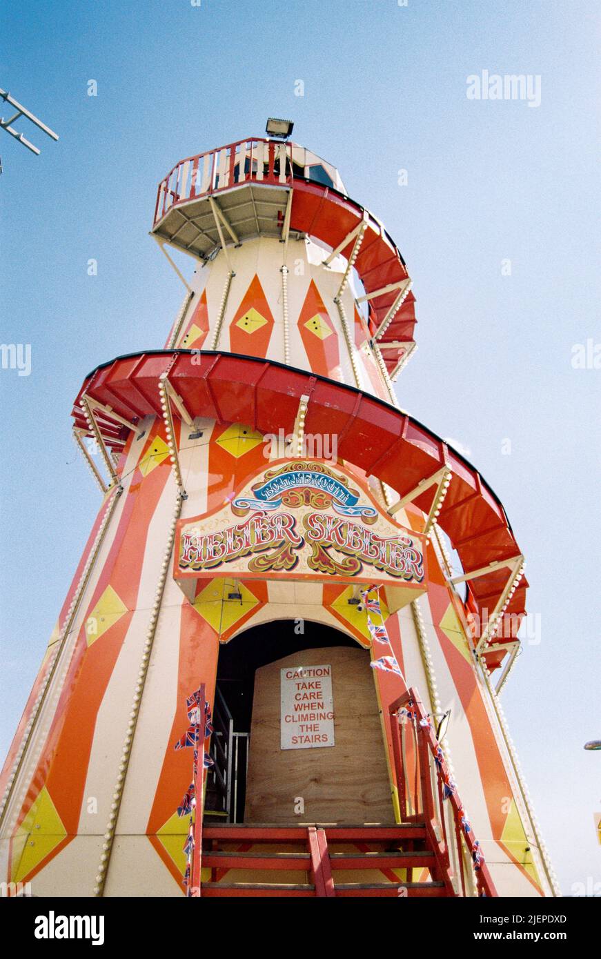 Helter Skelter fairground slide, Bournemouth Pier, Bournemouth, Dorset ...
