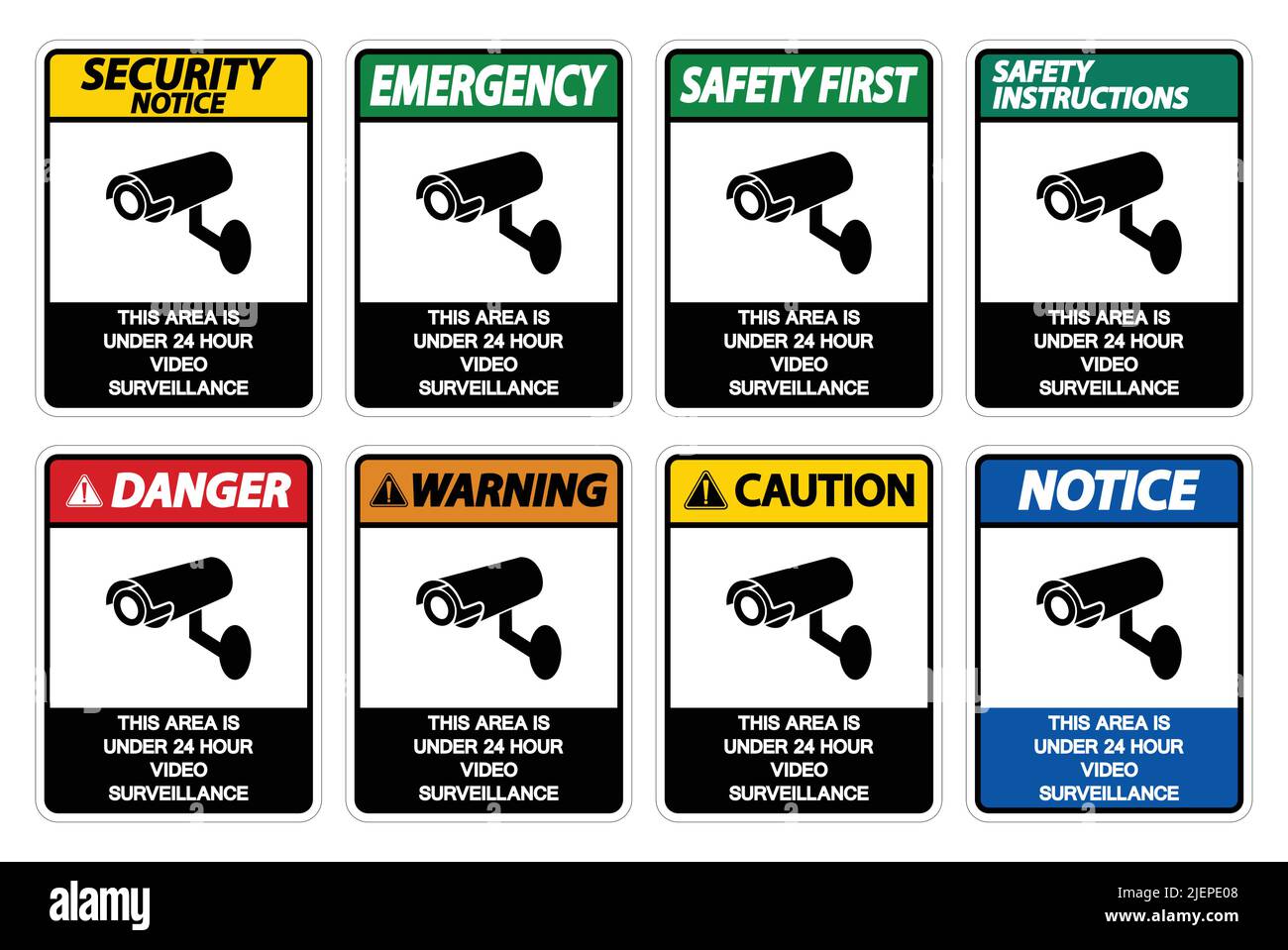This Area is Under 24 Hour Video Surveillance Sign on white background ...