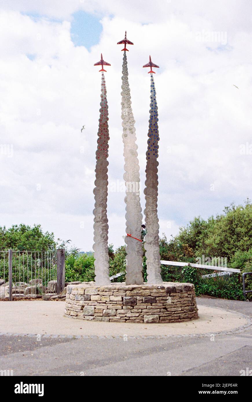 Red arrows memorial sculpture for memorial to pilot, Flt Lt Jon Egging ...