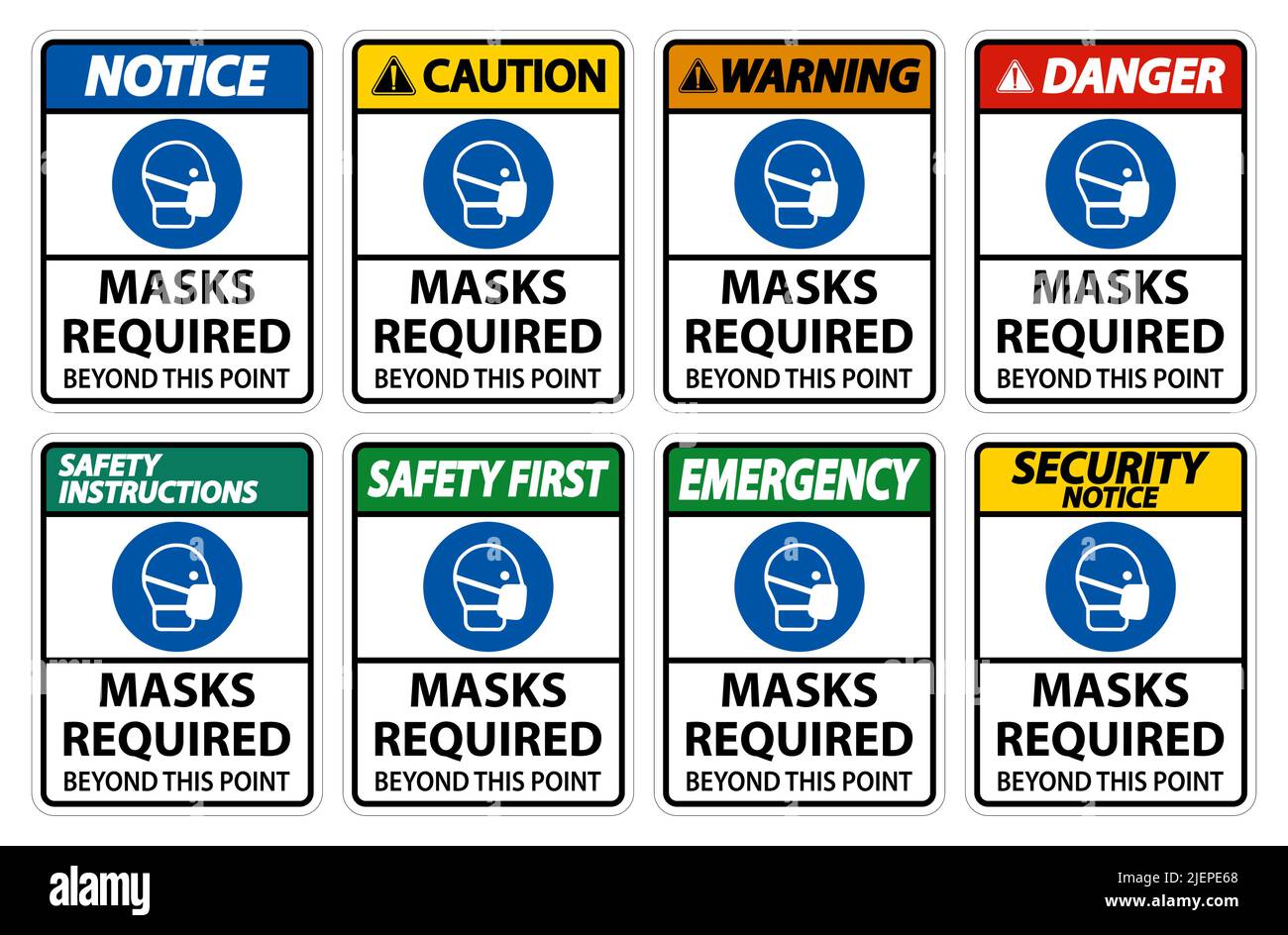 Masks Required Beyond This Point Sign Isolate On White Background ...