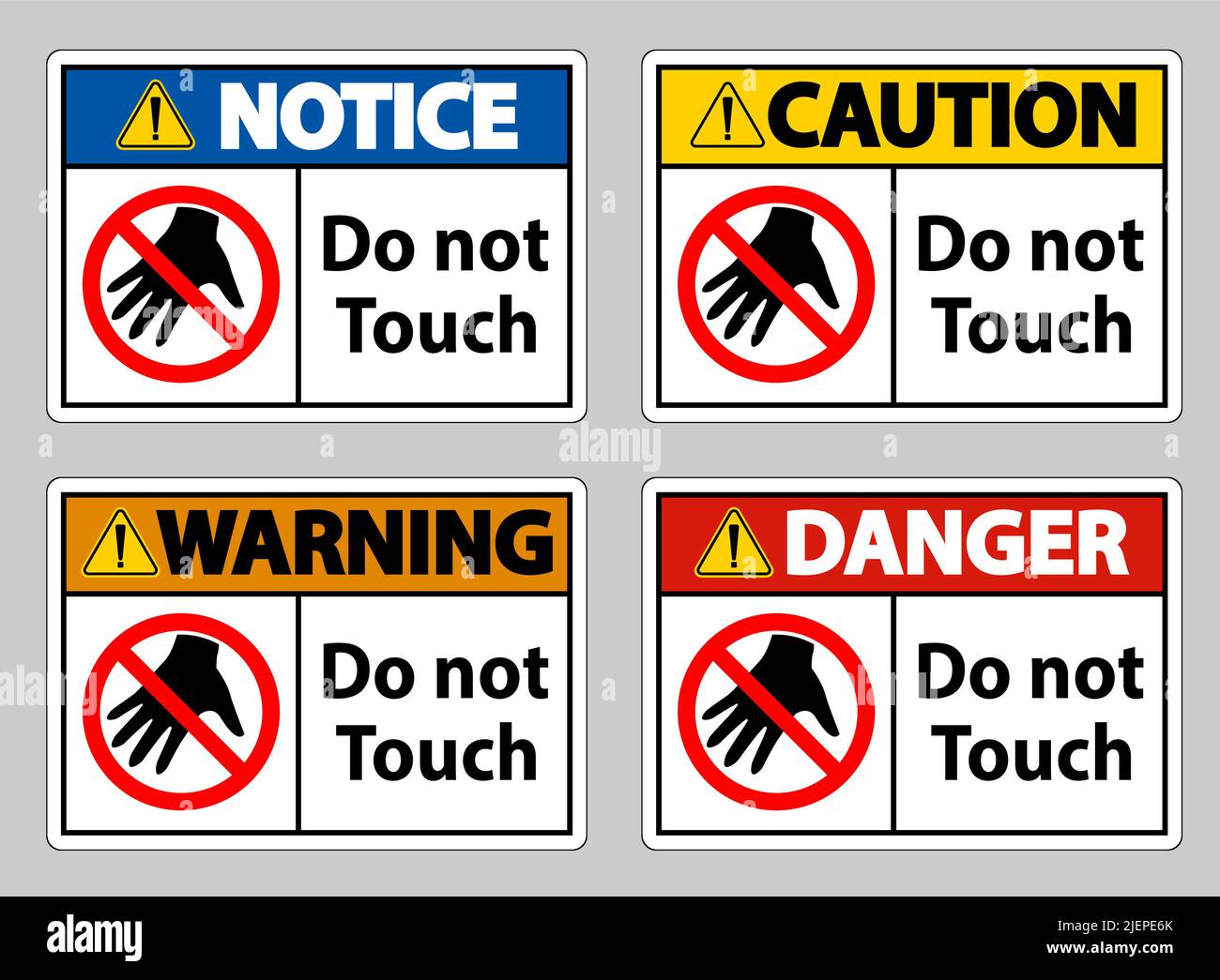Do not touch and please do not touch sign Stock Vector Image & Art - Alamy