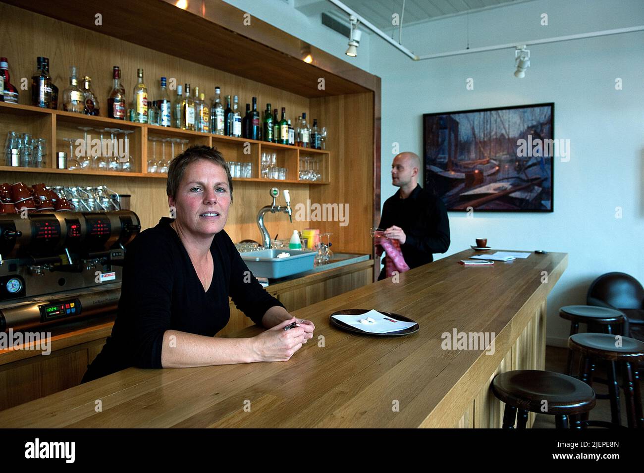 Groningen, Netherlands. Portrait of a young adult business owner having ...