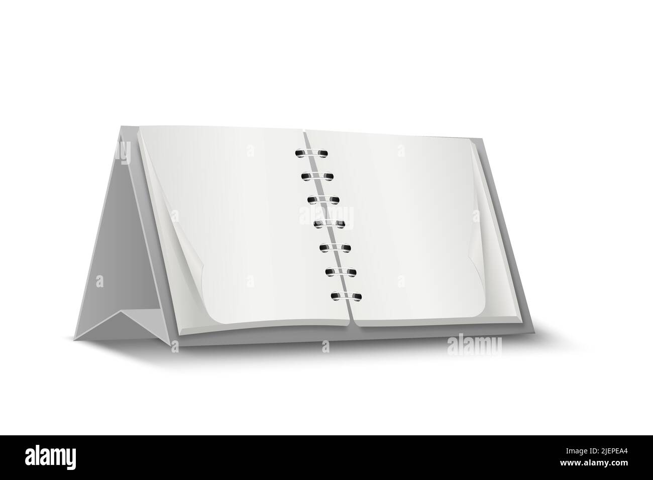 Blank calendar, memo or notebook. Realistic monthly or weekly organizer ...