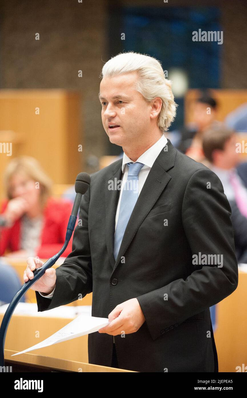The Hague, Netherlands. Portrait of Mister Geert Wilders, political ...