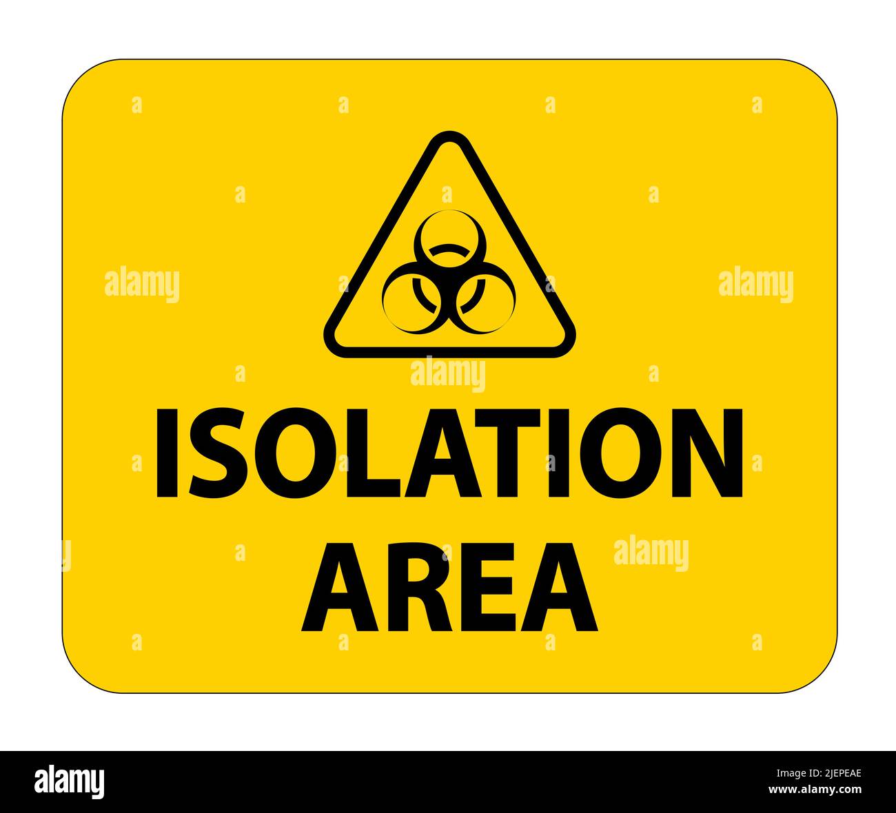 Biohazard Isolation area sign On White Background,Vector Illustration ...