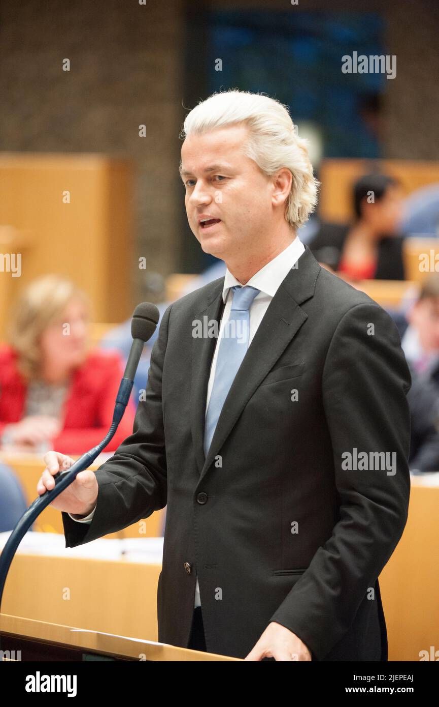 The Hague, Netherlands. Portrait of Mister Geert Wilders, political ...