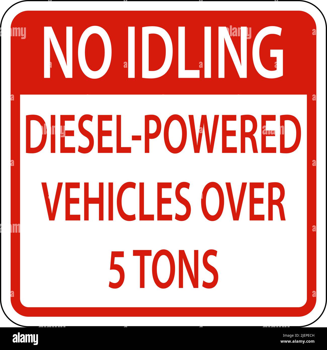 No Idling Diesel Vehicles Sign On White Background Stock Vector Image ...