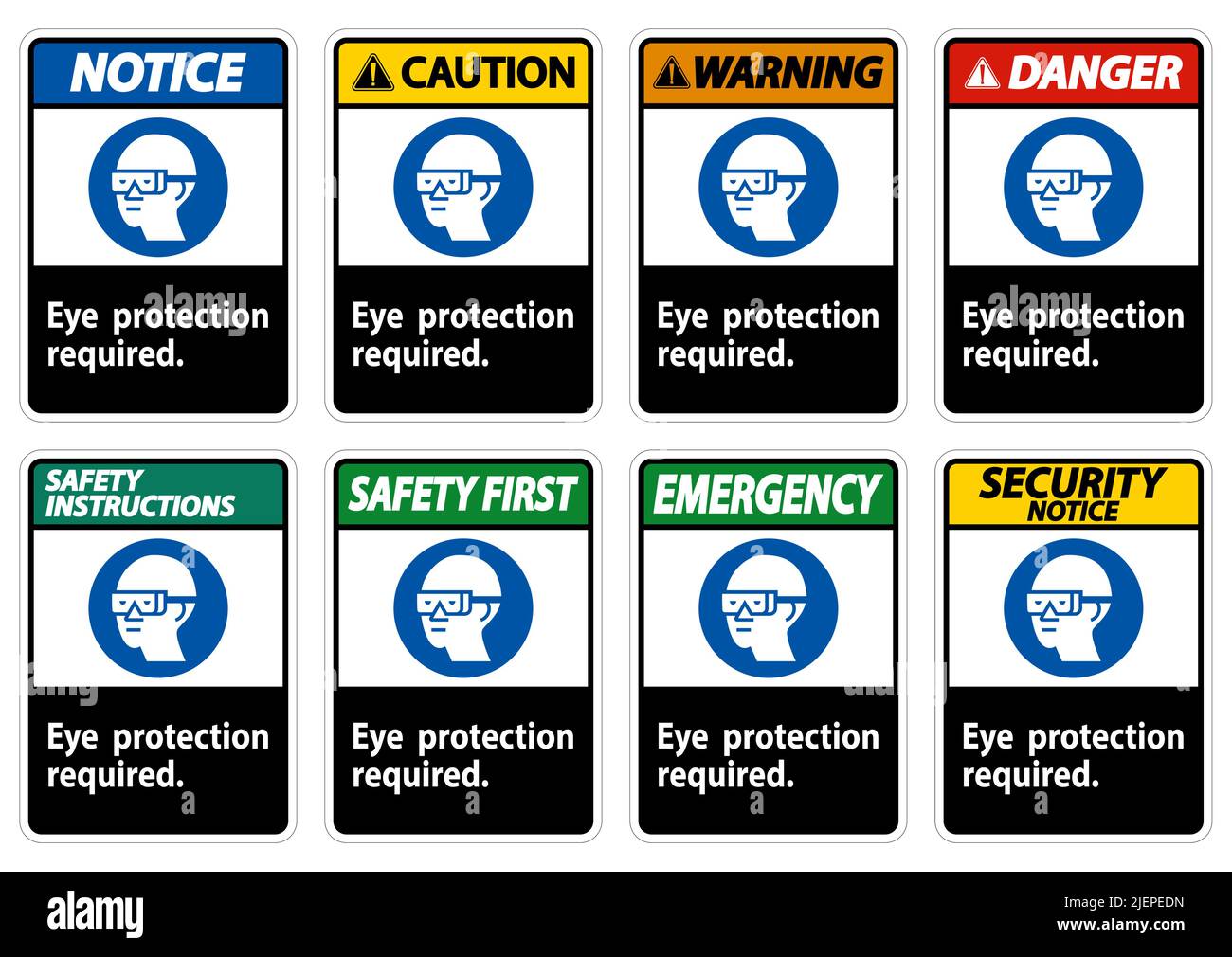 Eye Protection Required Symbol Sign Isolate on White Background Stock ...