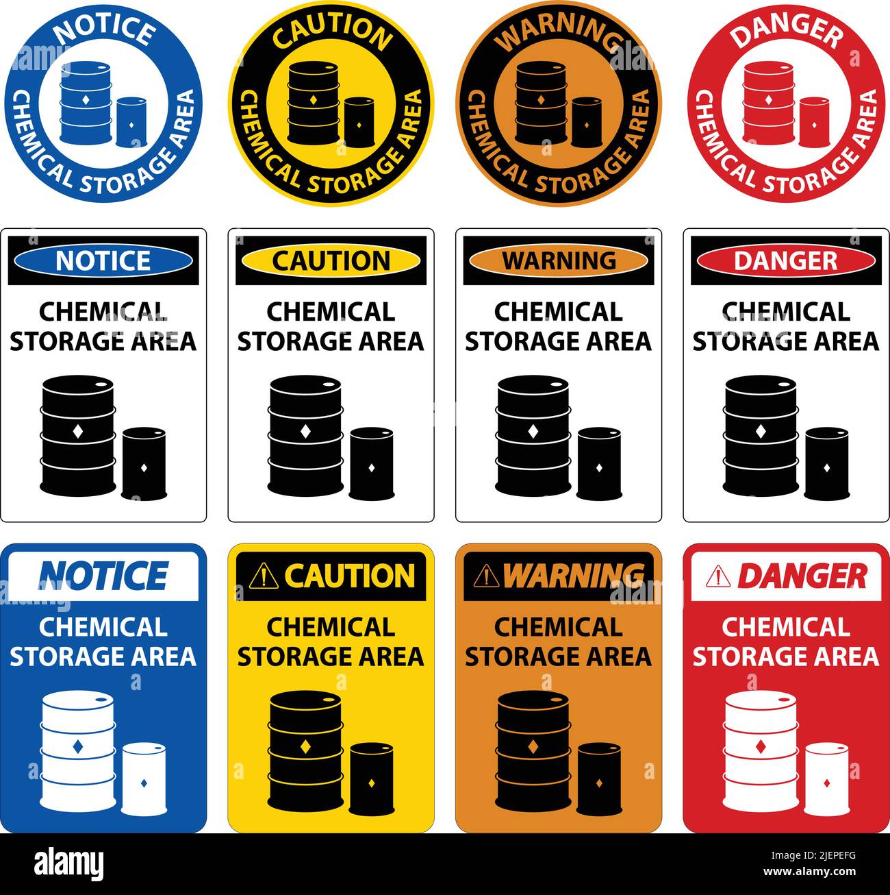 Chemical Storage Area Sign On White Background Stock Vector Image & Art ...
