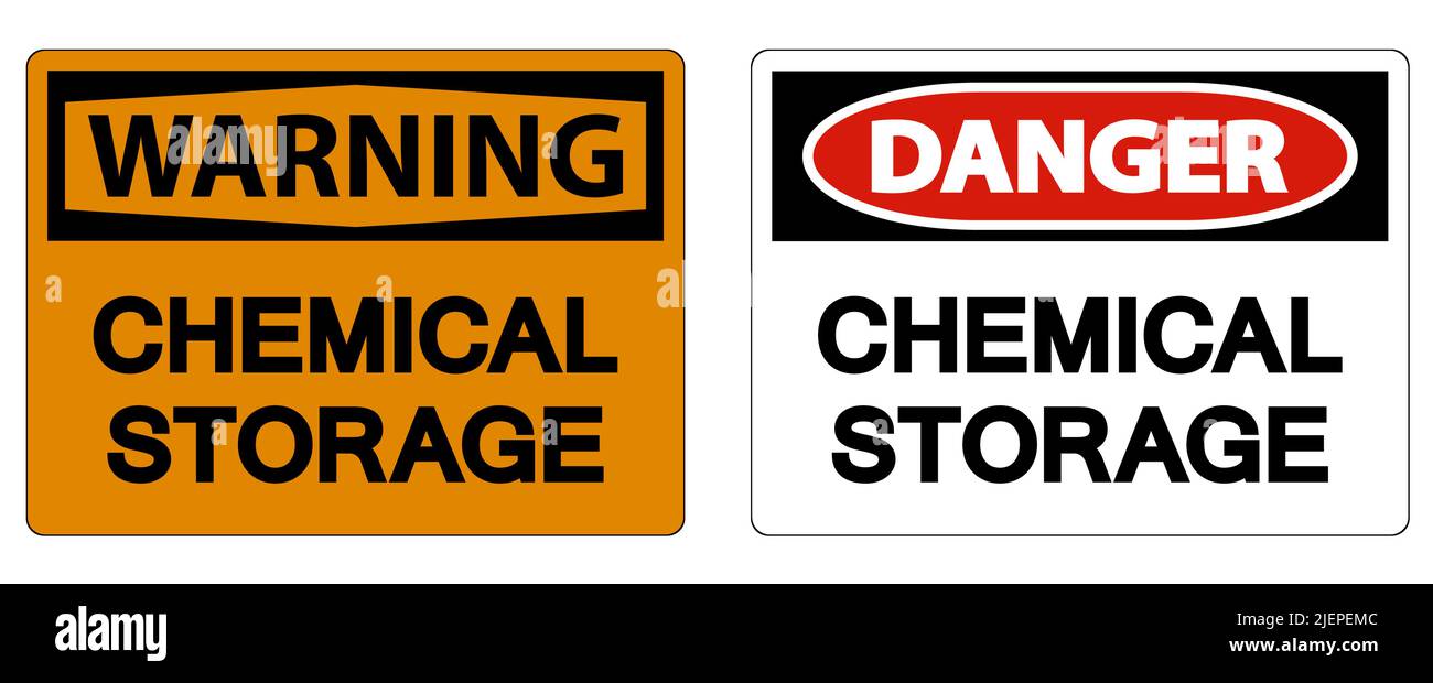 Label Chemical Storage Sign On White Background Stock Vector Image ...