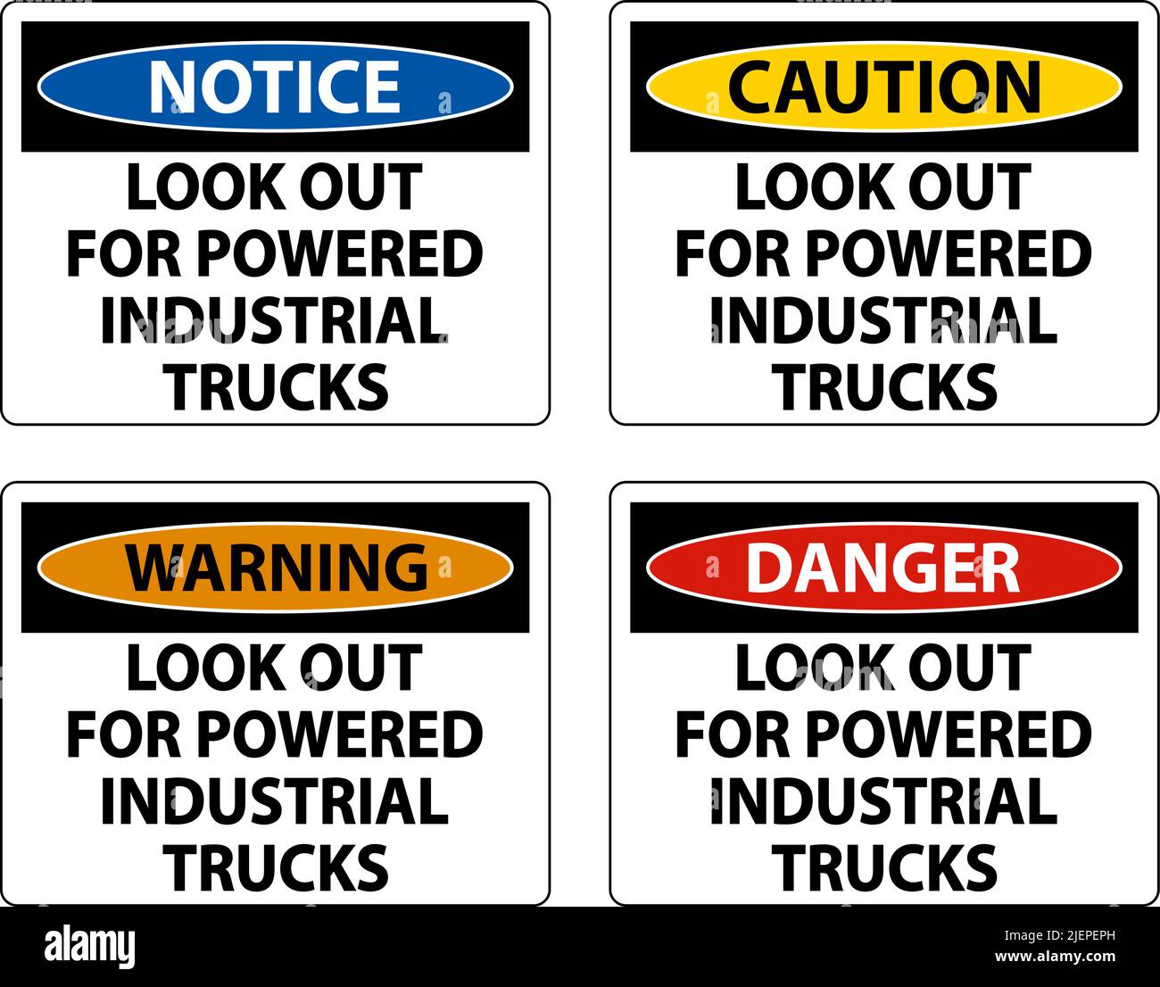 Caution Look Out For Trucks Sign On White Background Stock Vector Image ...