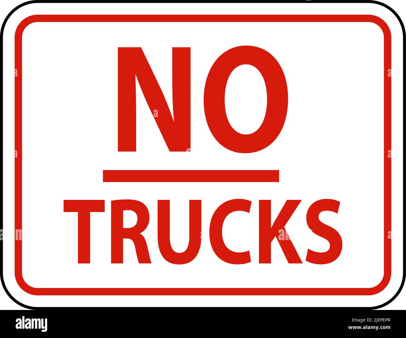 No Trucks Sign On White Background Stock Vector Image & Art - Alamy