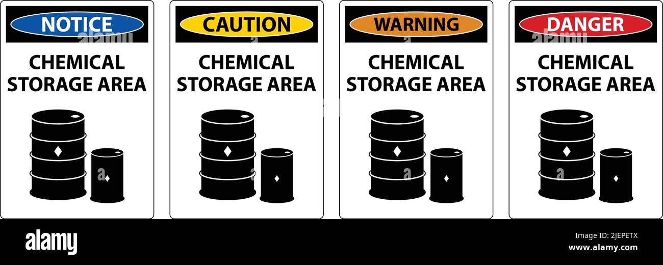 Chemical Storage Area Sign On White Background Stock Vector Image & Art ...