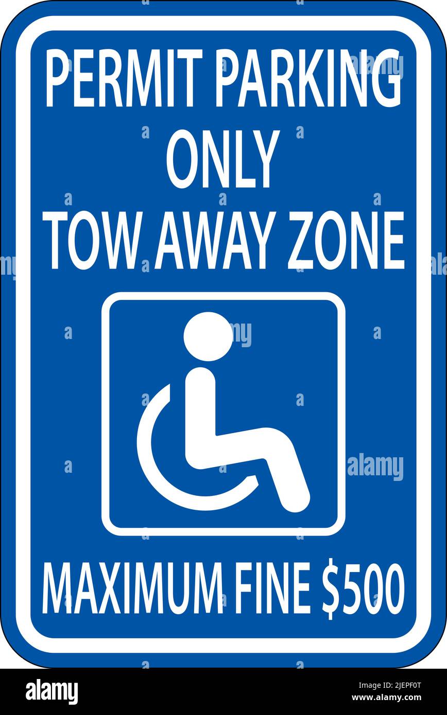 Accessible Parking Sign On White Background Stock Vector Image & Art ...