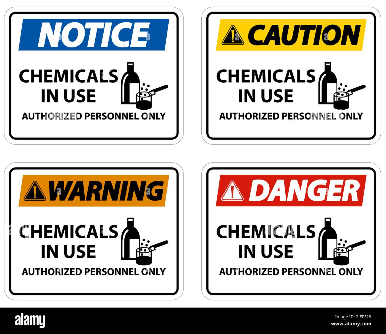 Danger Chemicals In Use Symbol Sign On White Background Stock Vector ...