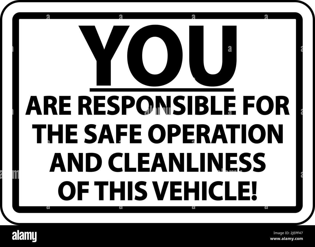 Responsible For Safe Operation Label Sign On White Background Stock ...