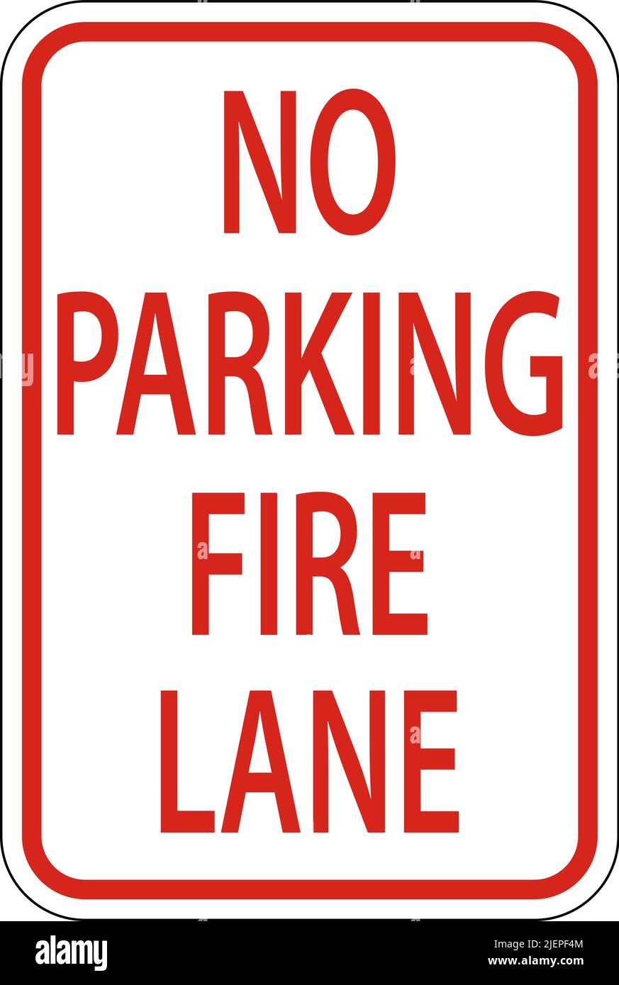 Fire lane sign Stock Vector Images - Alamy