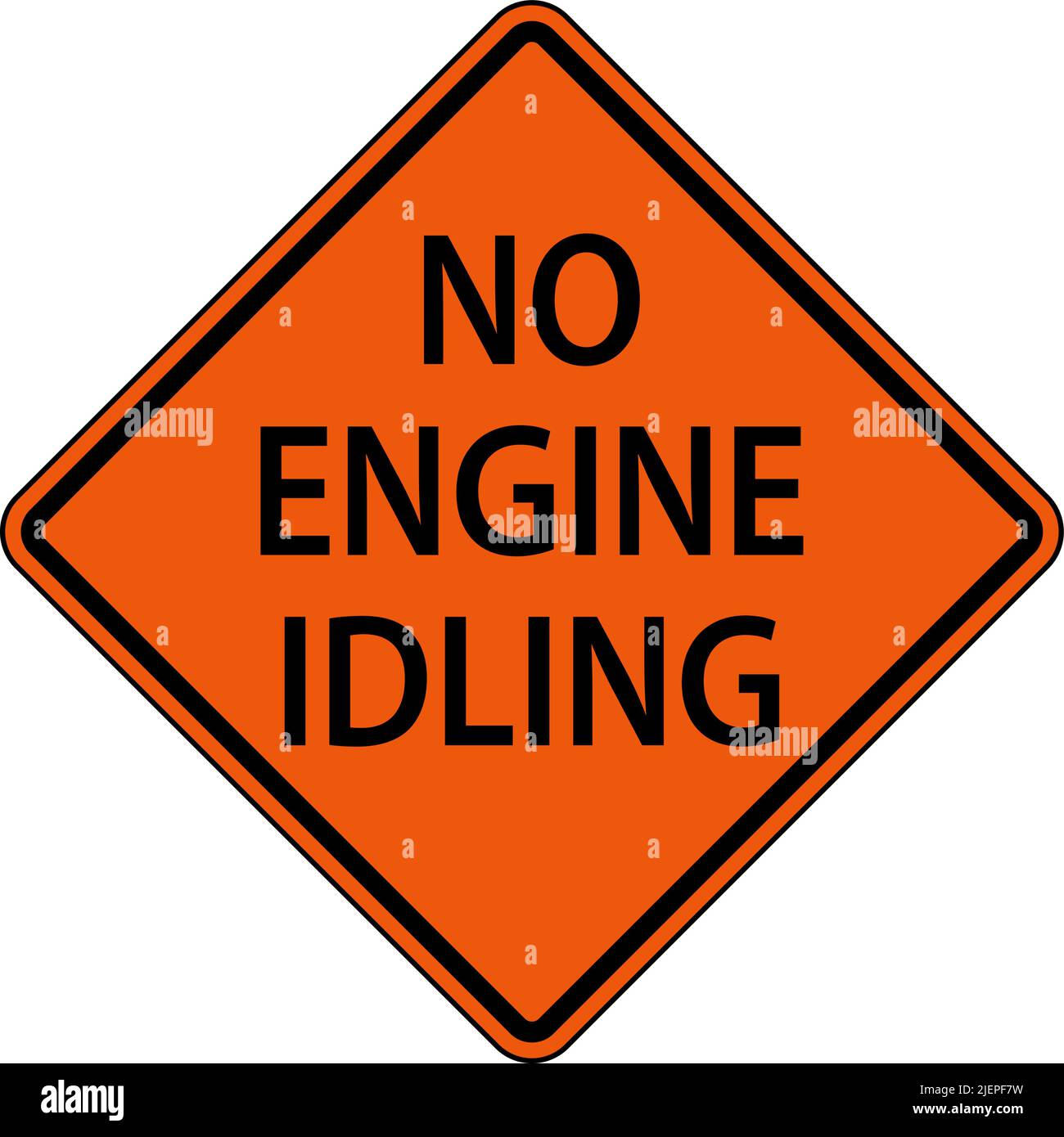 No Engine Idling Sign On White Background Stock Vector Image & Art - Alamy