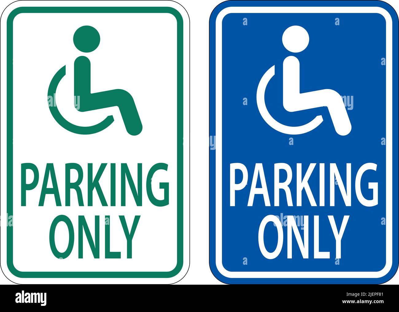 Accessible Parking Sign On White Background Stock Vector Image & Art ...